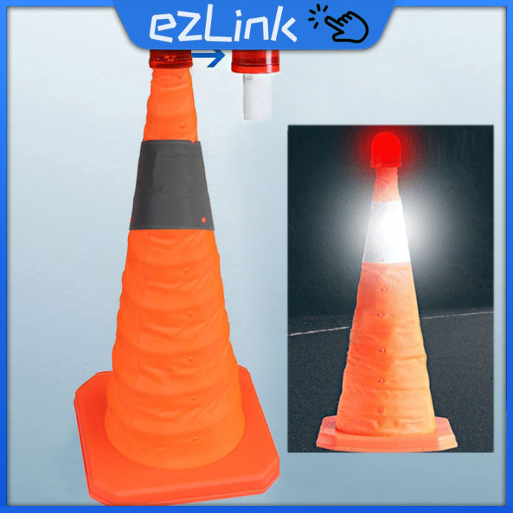 Reflectorized Traffic Cone With LED Telescopic Barricades Warning-Sign ...