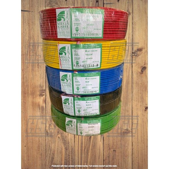 *Cut By Meter* MEGA KABEL 4MM Insulated PVC 100% Pure Copper Cable ...