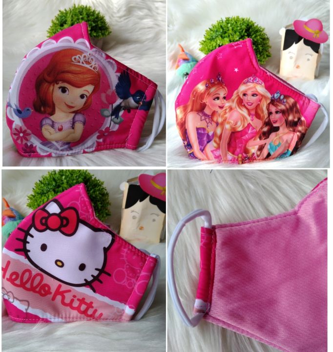 [ Malaysia Ready Stock] SUPPER CUTE HELLO KITTY/ BARBIE/ SOFIA MASK FOR ...