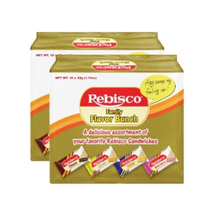 Rebisco Family Flavor Bunch Cracker Sandwich 32g x 10 - Pack of 2 ...