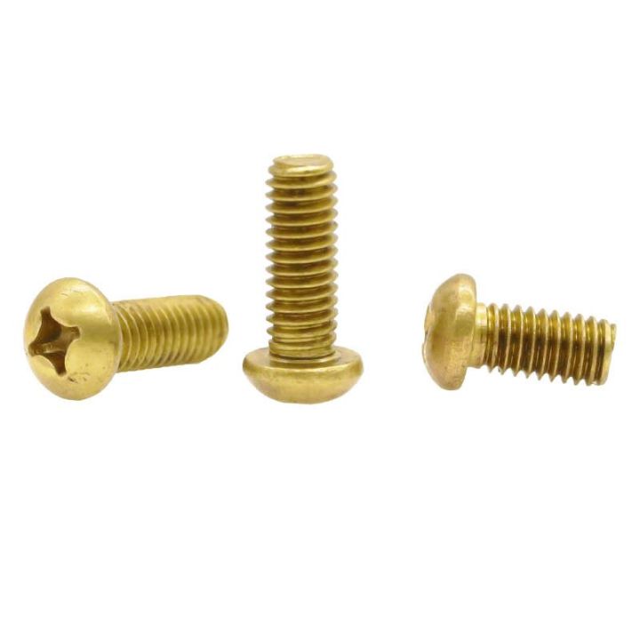 5/50Pcs M2 M2.5 M3 M4 M5 M6 GB818 Pure Copper Brass Cross Round ...