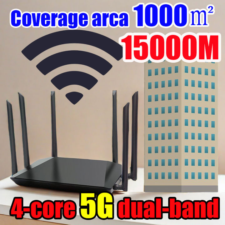 4-core 5G dual-band1500Mbps Wireless WiFi Router 5g English Version 6 ...
