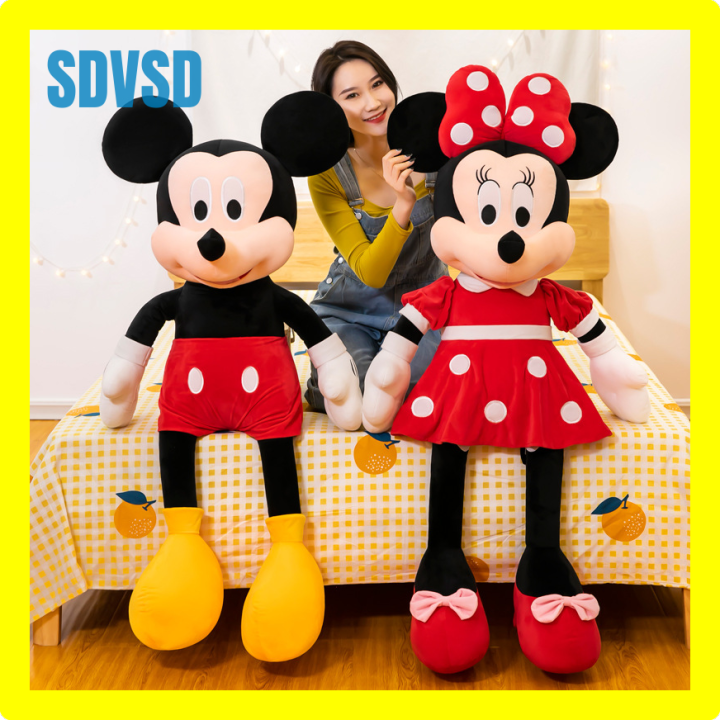 SDVSD มิกกี้เมาส์มินนี่ตุ๊กตาดิสนีย์ตุ๊กตาผ้าขนสัตว์น่ารักการ์ตูนมิกกี้ ...