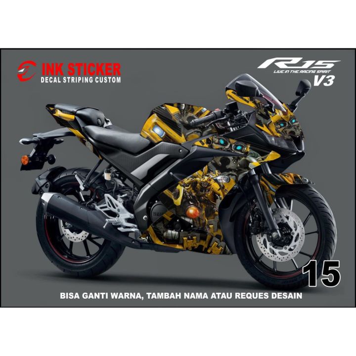 Sticker decal Yamaha R15 V3 Full Body decal Sticker Yamaha R15 V3 ...