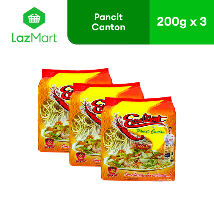 Excellent Pancit Canton 200g x 3 | Lazada PH