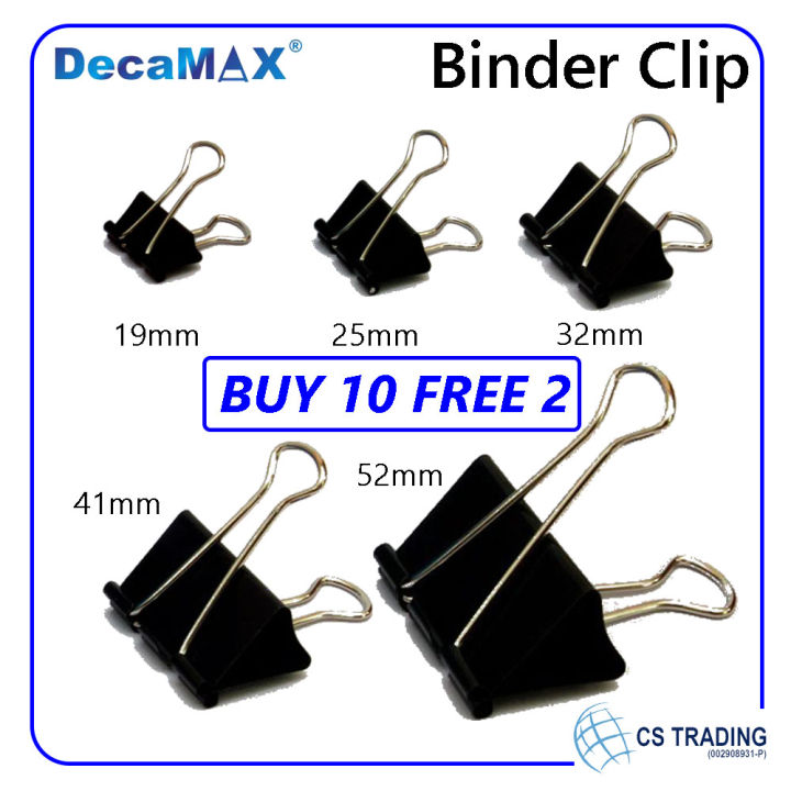 [BUY 10 FREE 2] Binder Clip / Double Clip / Klip Pengikat | 19mm | 25mm ...