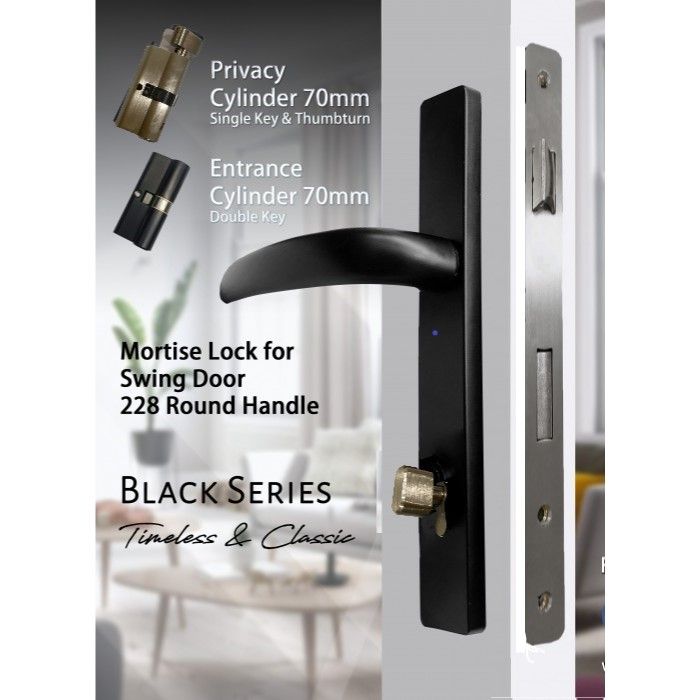 Swing Door Handle 228 216 Mortise Lock Single/Double Key | Lazada