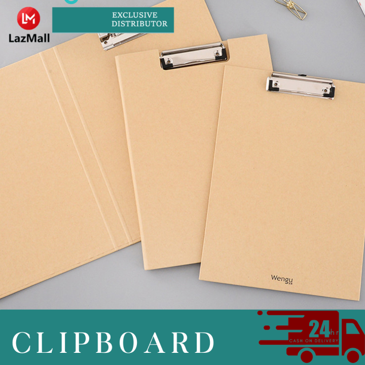 Wengu Clip Board / Cardboard Flat Type Paper Metal Clip Board A4 ...