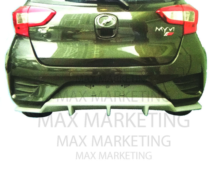 PU2701 PERODUA MYVI 2018 REAR DIFFUSER (TAKERO) POLYURETHANE SKIRT LIP ...