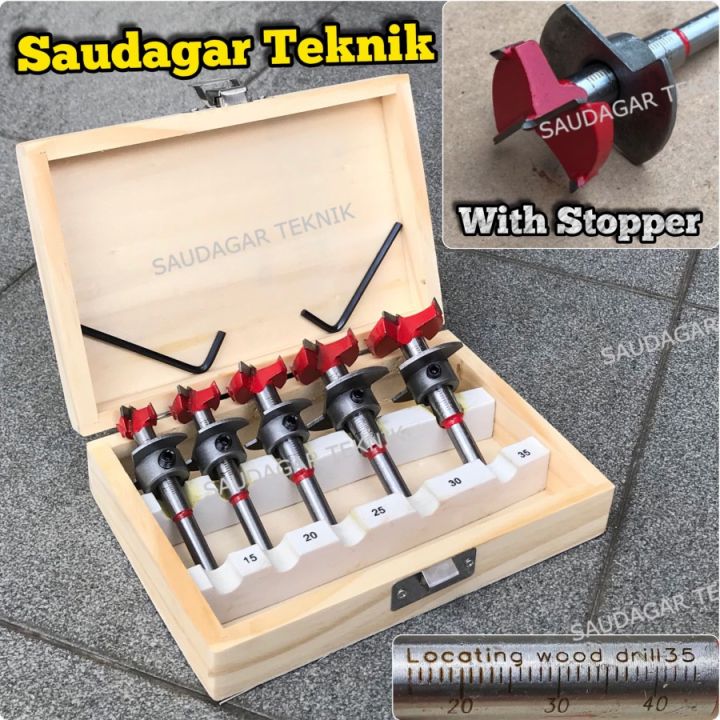 Mata Bor Kayu Engsel Sendok Set Forstner Bit Set Stopper | Lazada Indonesia