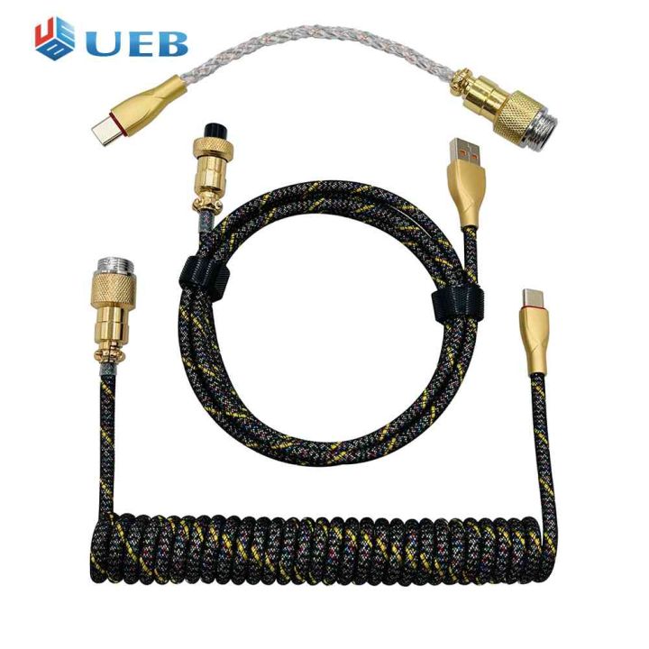 Cáp USB Type C Dây Lò Xo Cuộn Cho Bàn Phím Cơ Cáp Dữ Liệu Phi Công ...