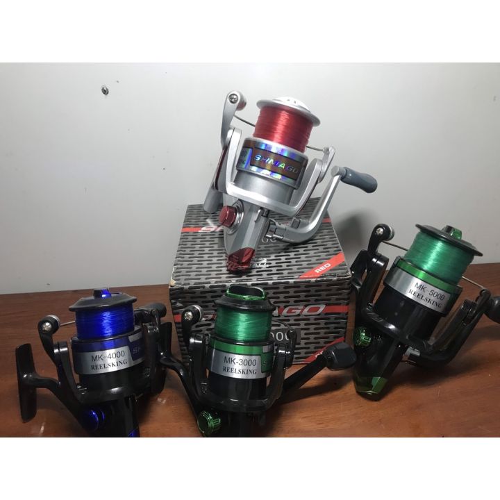 Máy câu cá SHIMAGO MK 3000, 4000, 5000, 6000 quấn cước sẵn ( đồ câu cá ...
