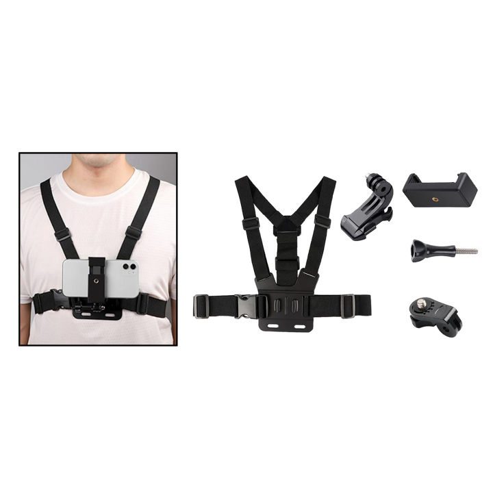 Baoblaze Adjustable Chest Body Harness Mount for Mobile Phone Holder ...