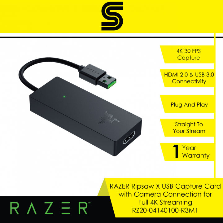 RAZER Ripsaw X USB Capture Card with Camera Connection for Full 4K ...