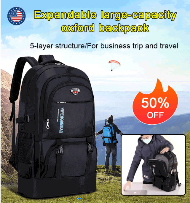 bingben01 [Expandable Large Capacity] Oxford Travel Mountaineering ...