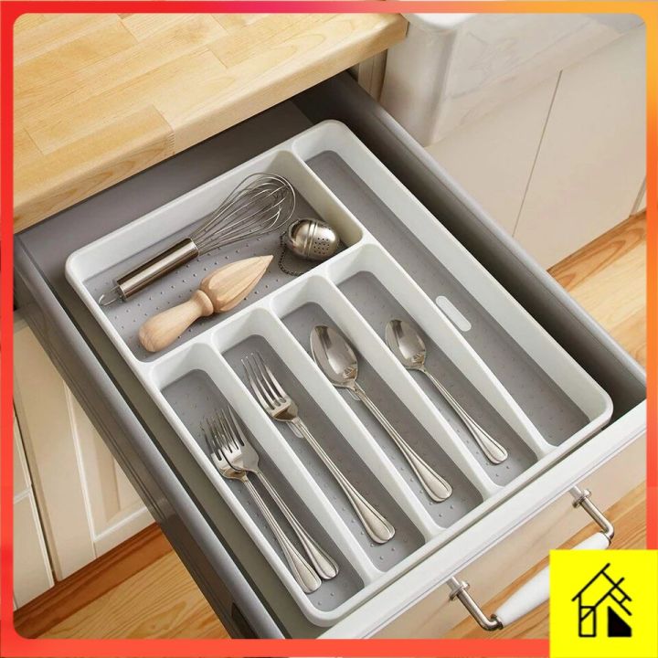 (🇲🇾READY STOCK)Kitchen Drawer Organizer Spoon Cutlery Sorting Storage ...