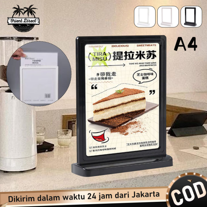 A4 Stand Menu / Stand Brosur / Stand Akrilik / Holder Brosur Acrylic ...
