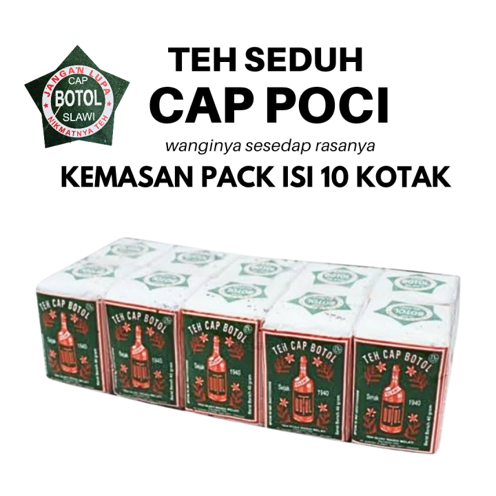 TEH CAP BOTOL SEDUH ISI 1 PACK TEH HIJAU CAP BOTOL TEH TUBRUK CAP BOTOL ...