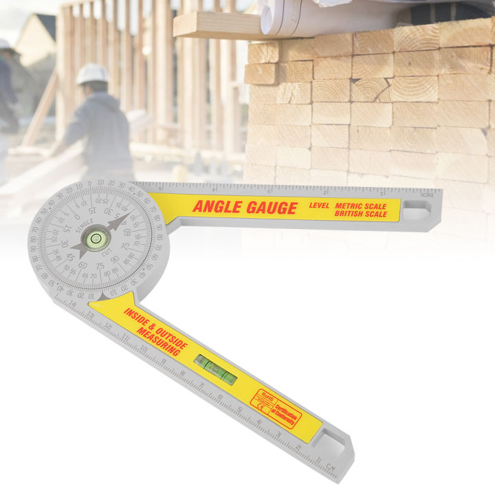 360 Degree Angle Ruler Angle Finder Inside Outside Measuring Metric ...
