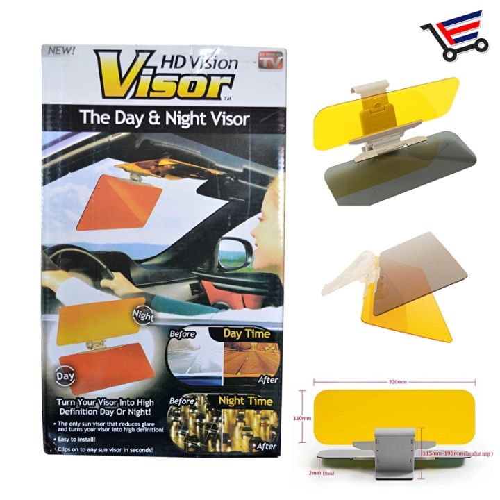 HD Vision Visor Car Driving Anti-Glaring Sun Visor Board Day and Night ...