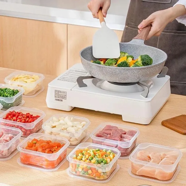 10Pcs Kitchen Food Storage Container with Airtight Lid, Sealed ...