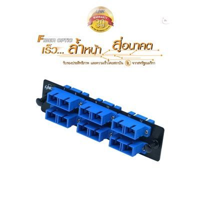 Link UF-2266SM Fiber Optic 6 SC Duplex Snap-In Adapter Plate (SM & MM ...