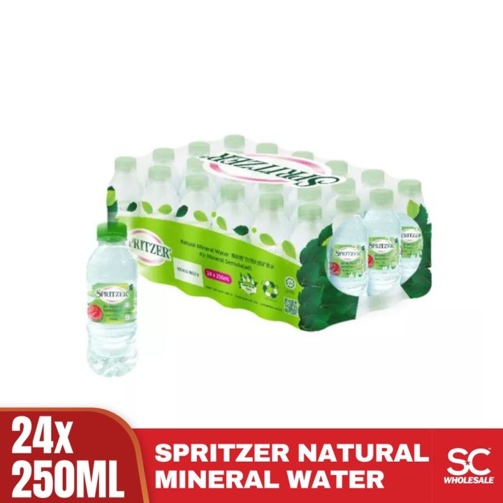 Spritzer Natural Mineral Water Shrink Wrap (250ML X 24) | Lazada