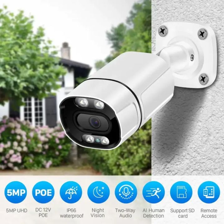5MP 3MP 2MP 12V 48V POE IP Camera 2.8MM Outdoor Waterproof AI Human ...