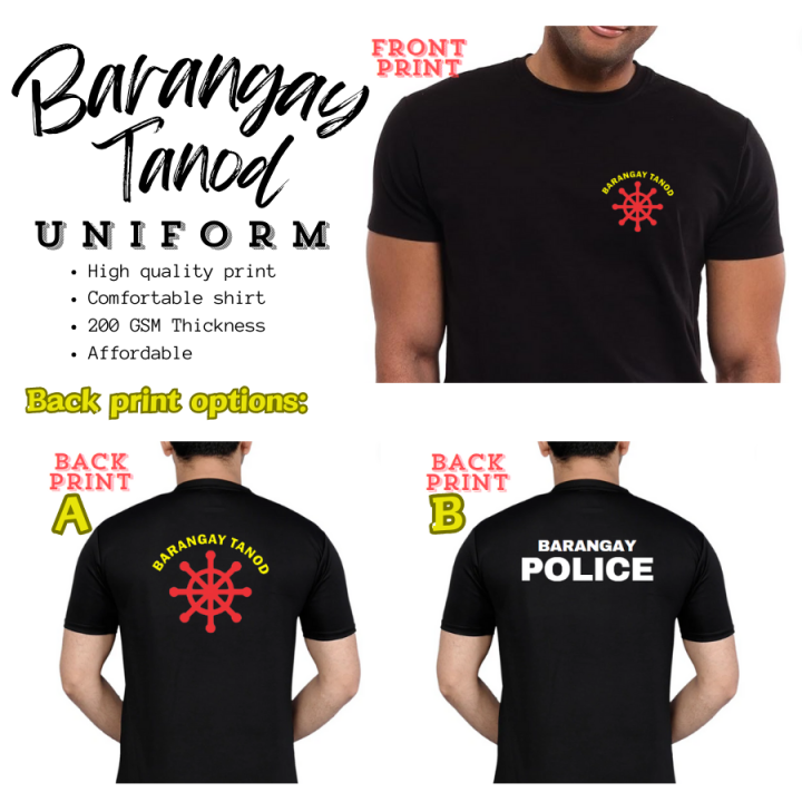 Tanod Barangay Uniforms Shirt | Kagawad | Chairman | Barangay Police ...