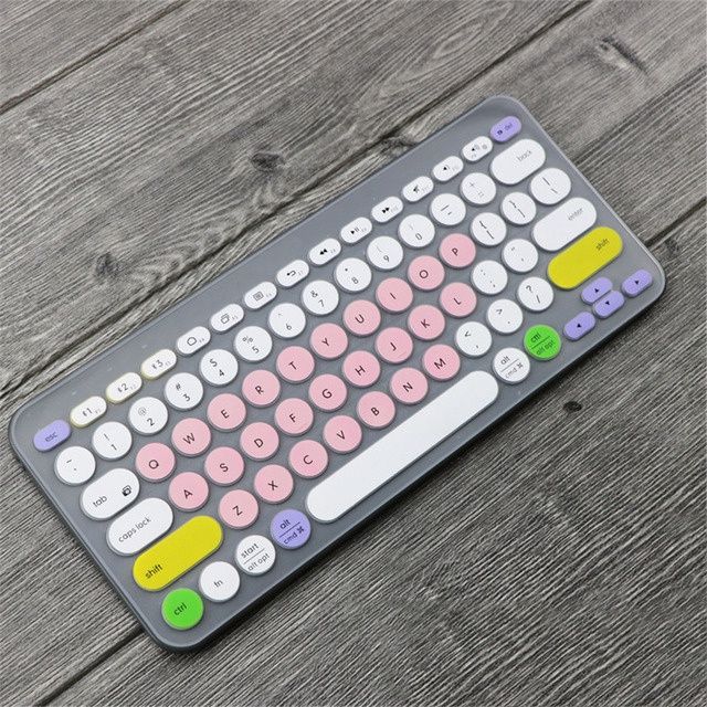 For Wireless Keyboard Cover For Logitech K380 Wireless Colorful Soft ...
