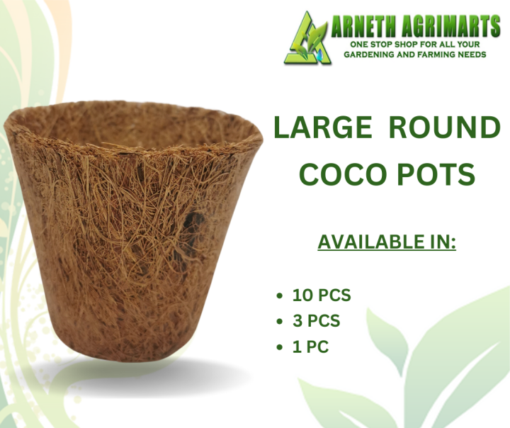 LARGE ROUND COCO POTS / PLANT POTS / POTS FOR PLANTS (4.5 INCH) | Lazada PH