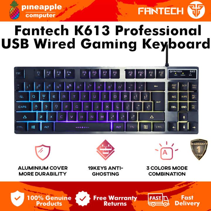 Fantech K613 Professional Usb Game Backlit Keyboard 87-Key Wired Game ...
