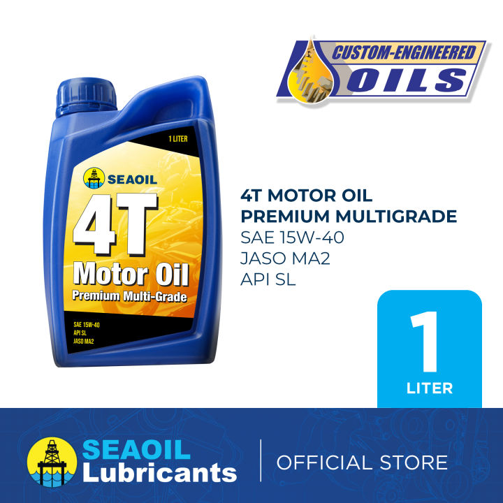 SEAOIL 4T Motor Oil Premium Multi-Grade SAE 15W-40 (1 L) | Lazada PH