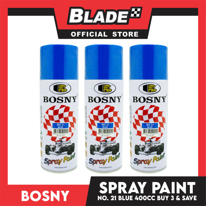 Bosny Spray Paint Blue #21 (Bundle of 3) | Lazada PH