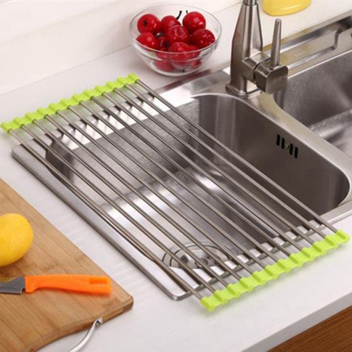CILL Foldable Over Sink Folding Drain Tray Rustproof Drainer Shelf Sink ...