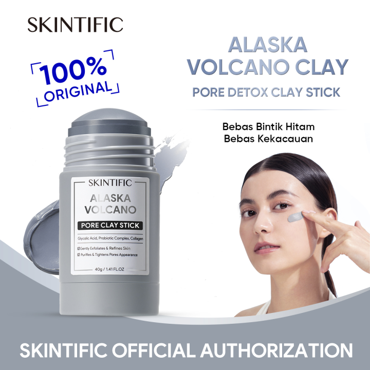 SKINTIFIC Alaska Volcano Clay Deep Pores Cleansing Clay Mask Stick 40g ...