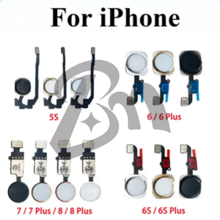 Back Home Button Assembly Flex Cable Sticker Menu Sensor For Iphone 5S ...