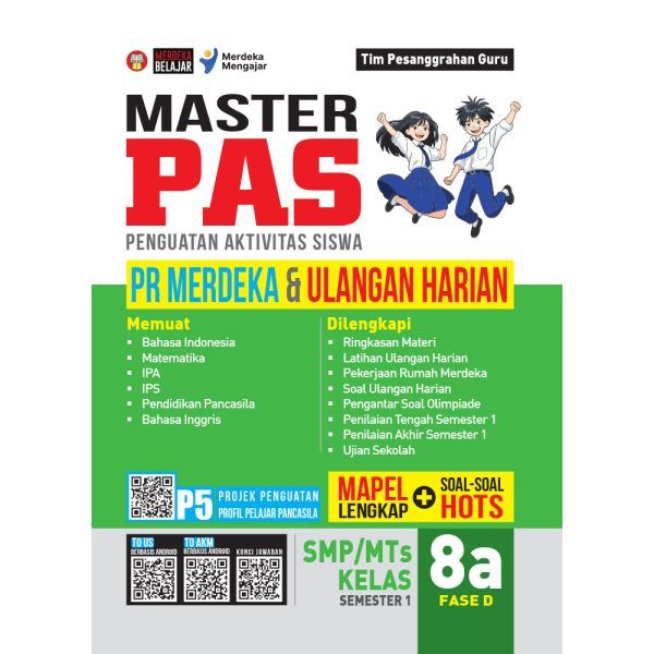 Buku Master PAS SMP Kelas 8 Semester 1 Buku PR dan Soal Ulangan Harian Kurikulum Merdeka ...