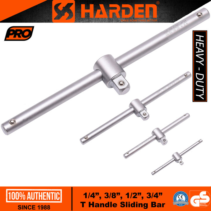 Harden 1/4", 3/8", 1/2", 3/4" T Handle Sliding Bar (PROFESSIONAL) 100mm ...