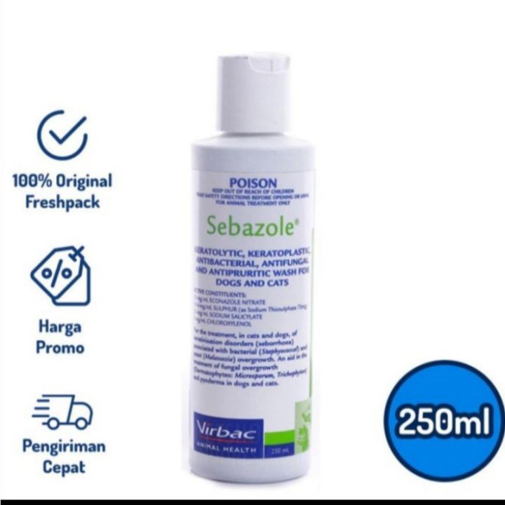 Shampo/Shampoo/Sampo Virbac Sebazole Dog/Cat 250ml 250 ml - Shampo ...
