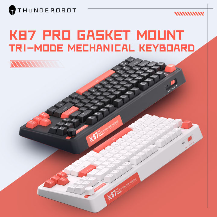 Thunderobot k87pro tri-mode mechanical keyboard Bluetooth 2.4g wireless ...