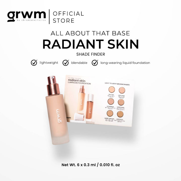 GRWM Cosmetics Shade Finder - Radiant Skin Foundation | Lazada PH GRWM Cosmetics Shade Finder - Radiant Skin Foundation | Lazada PH