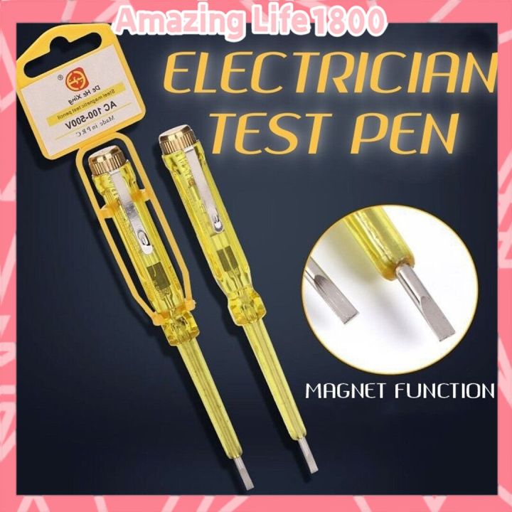 Electrician Test Pen(1 PC) Professional Voltage Detector Electrical ...