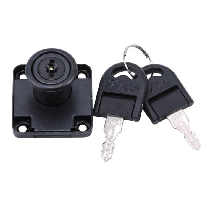 MKR Black Coating Cabinet Drawer Lock Square Security Drawer Lock Set ...