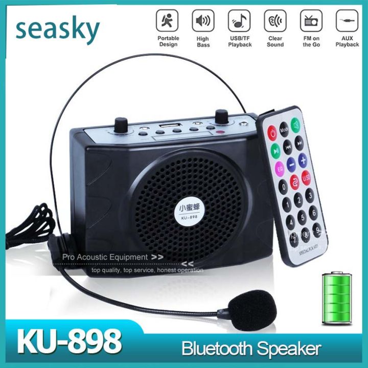 KU-898 Original Microphone teach lapel mic Bluetooth Speaker | Lazada PH