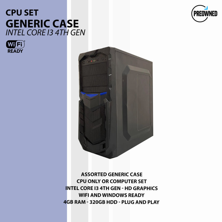 Recasable CPU Assorted - Intel Core i3 4th gen ( 4GB Ram 320GB HDD ...