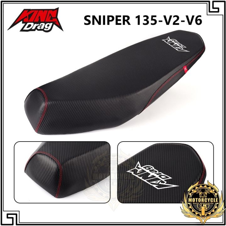 King Drag Motorcycle Flat Seat Cushion Sniper MX135 LC135 Raider150 Mio ...