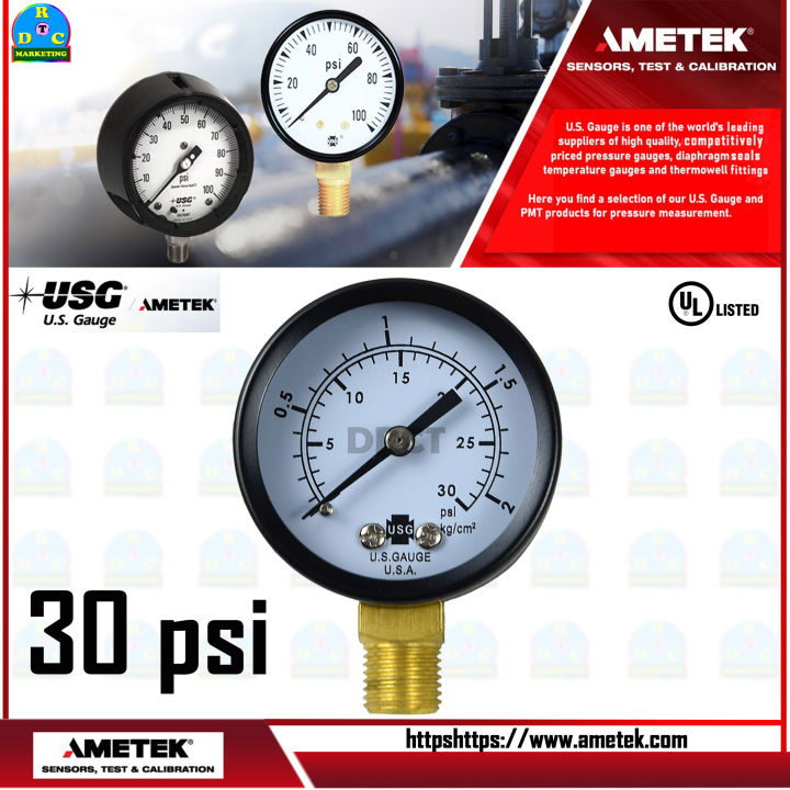 PRESSURE GAUGE 30-300 psi(AMETEK ORIGINAL) | Lazada PH