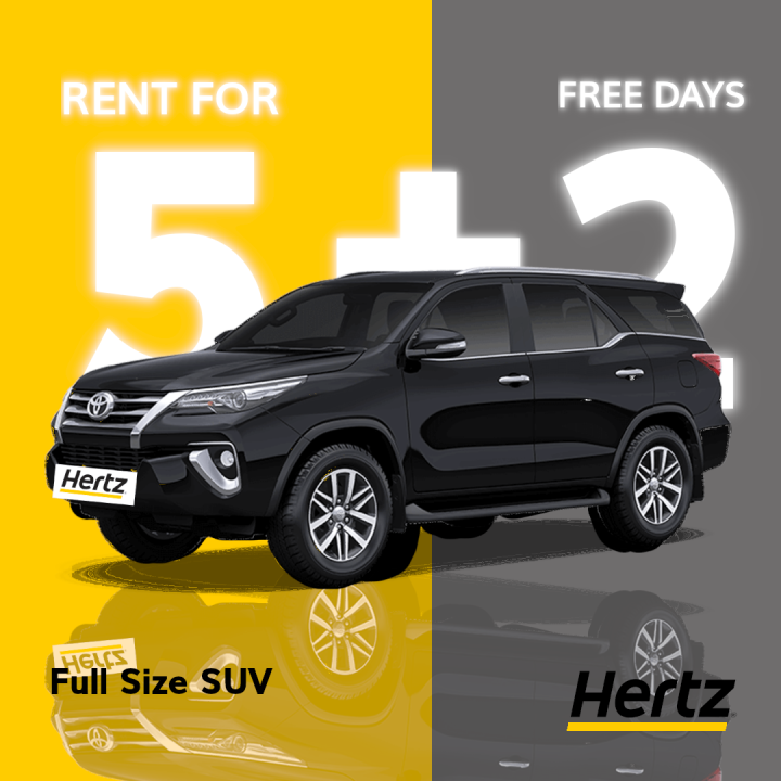 Fullsize SUV 5 Days + 2 Free Car Rental Toyota Fortuner Nissan Terra ...