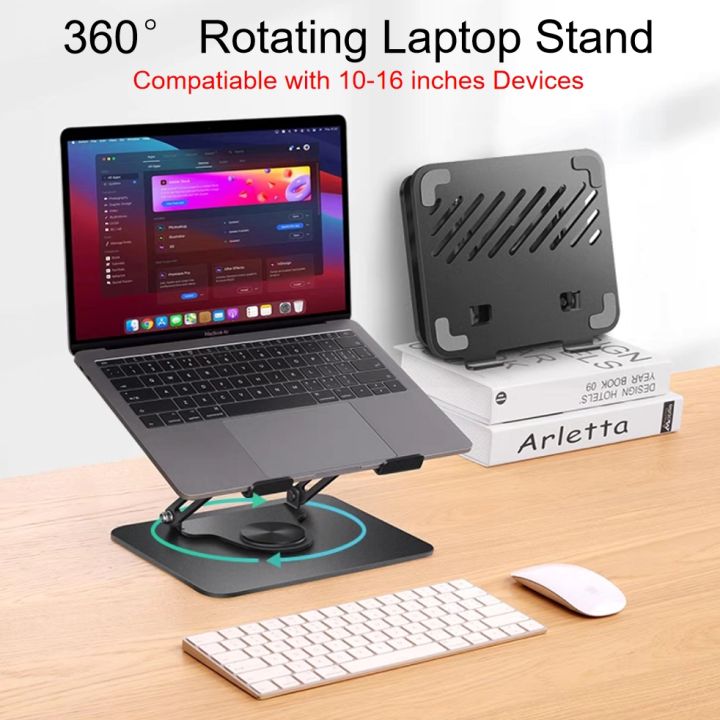 360° Rotation Laptop Stand Tablet Stand Foldable Desk Laptop Stand ...